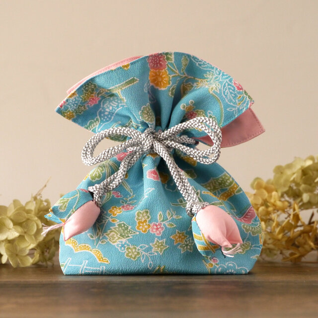 着物 巾着 めでた尽くし 幸せを呼ぶFUGURO | iichi ハンドメイド・クラフト作品・手仕事品の通販