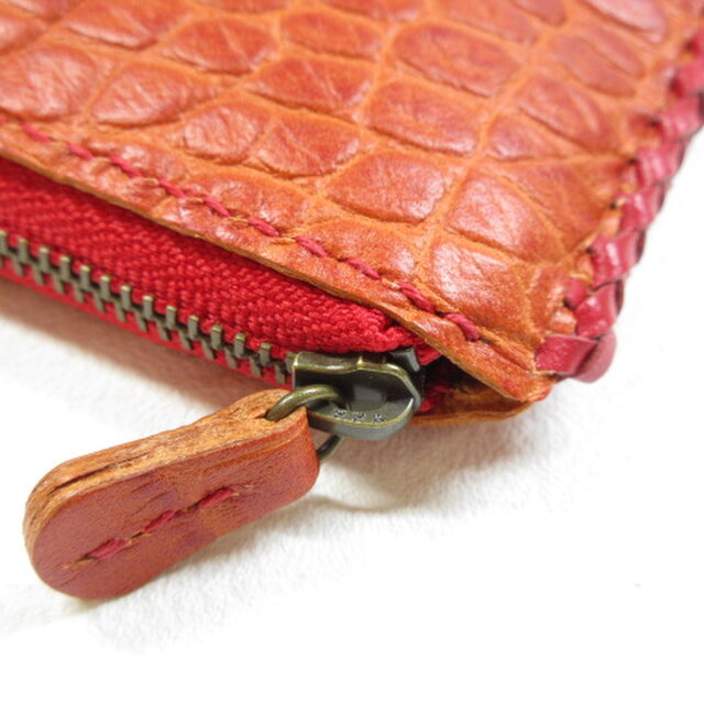 牛革・スリムタイプ・L字ファスナー・コインケース・0022 | iichi ハンドメイド・クラフト作品・手仕事品の通販
