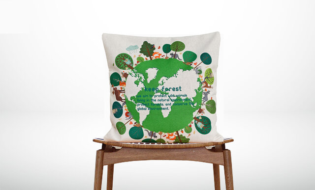 森のクッション keep forest Ⅱ -ヒノキの香り- | iichi 日々の暮らしを心地よくするハンドメイドやアンティークのマーケットプレイス