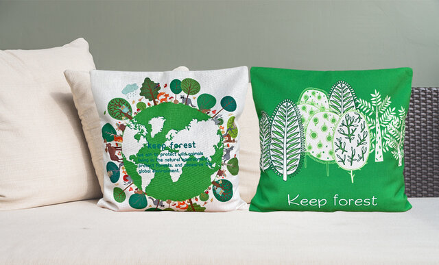 森のクッション keep forest Ⅱ -ヒノキの香り- | iichi 日々の暮らしを心地よくするハンドメイドやアンティークのマーケットプレイス