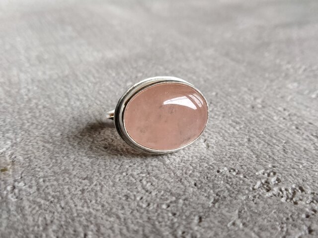 morganite silver ring | iichi ハンドメイド・クラフト作品・手仕事品の通販