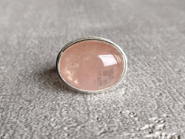 morganite silver ring | iichi ハンドメイド・クラフト作品・手仕事品の通販