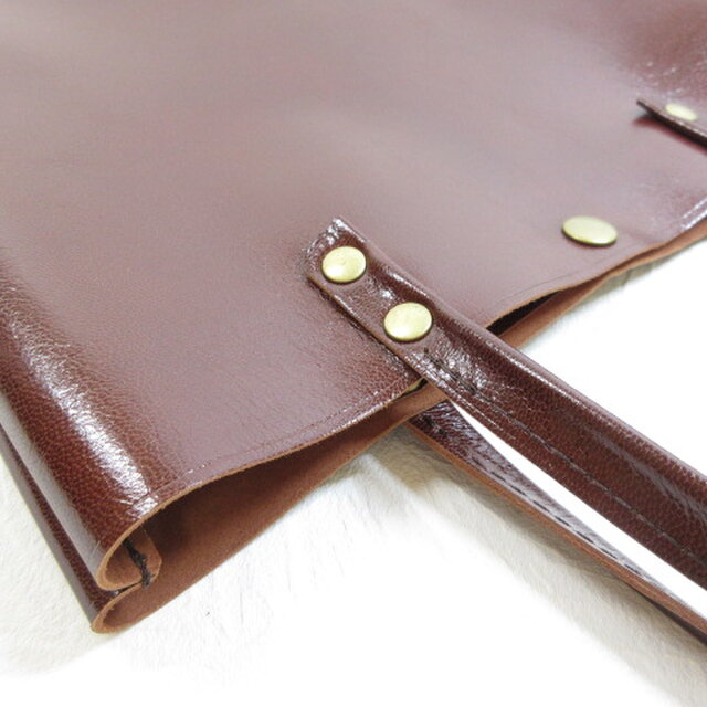 【数量限定・シープスキン】ワンレザー・スクエアミニトート・0382 | iichi ハンドメイド・クラフト作品・手仕事品の通販