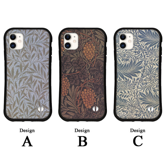 ウィリアムモリス スマホケース iPhone13 12 pro mini se iface型 カバー グリップ 送料無料 花 | iichi ハンドメイド・クラフト作品・手仕事品の通販