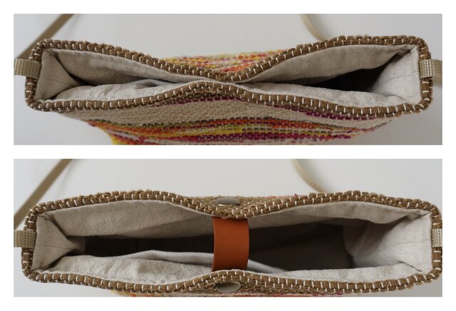 裂き織りのポシェット irodori | iichi 日々の暮らしを心地よくするハンドメイドやアンティークのマーケットプレイス