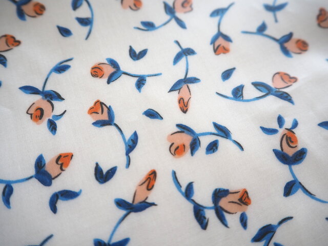 ラミネートミニバッグ 「Floating Flora」オレンジ | iichi ハンドメイド・クラフト作品・手仕事品の通販