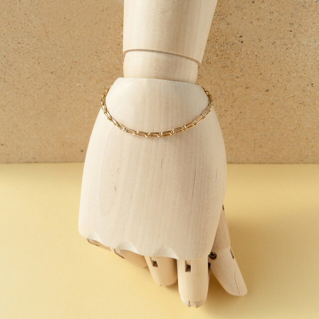 Bracelet17cm_K18YG(750) Chain#06 | iichi ハンドメイド・クラフト作品・手仕事品の通販