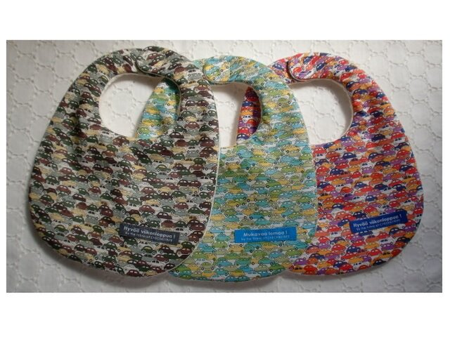 PURE*スタイ*リバティCarsイエローグリーン系 自動車 Bib ライム | iichi ハンドメイド・クラフト作品・手仕事品の通販