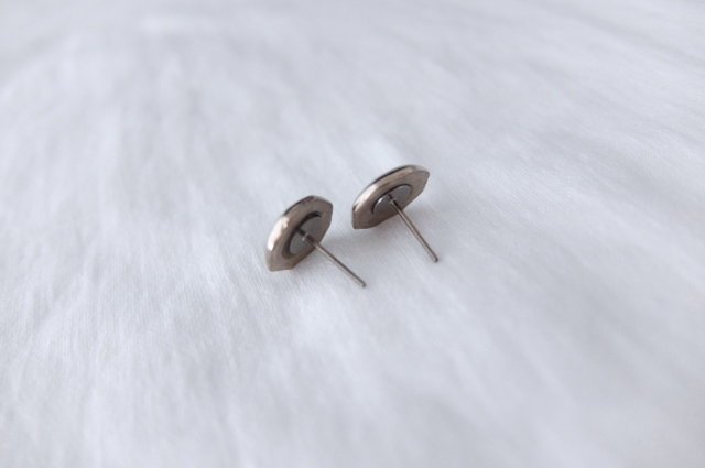 ピアス squarecut mint/gray | iichi ハンドメイド・クラフト作品・手仕事品の通販