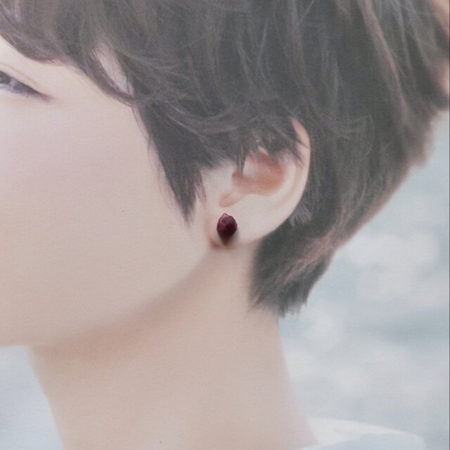 【一点もの】 ルビー 鉱物原石 14kgfピアス 天然石 パワーストーン (No.2207) | iichi ハンドメイド・クラフト作品・手仕事品の通販