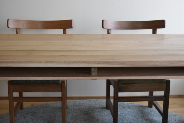 クルミ（胡桃） 棚付きダイニングテーブル W160 | iichi ハンドメイド・クラフト作品・手仕事品の通販