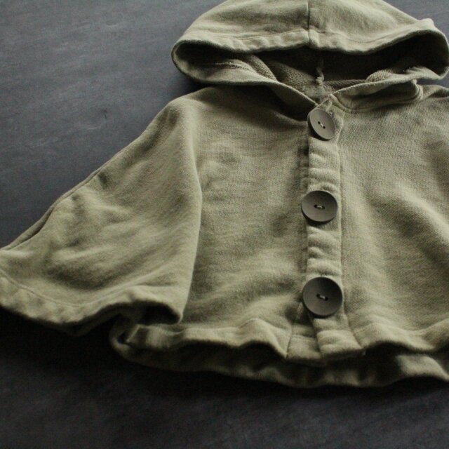 草木染＊ほほえみponcho ザクロ染め〔柳茶色〕 | iichi ハンドメイド・クラフト作品・手仕事品の通販