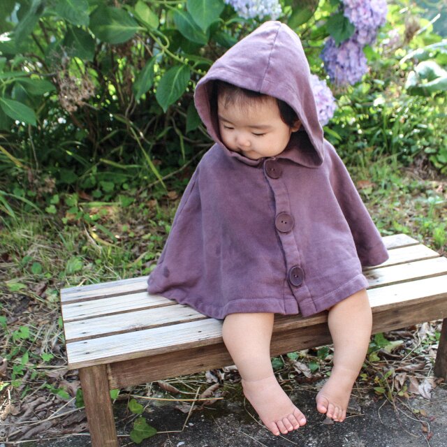 草木染＊ほほえみponcho 五倍子×インド茜染め〔紅藤色〕 | iichi ハンドメイド・クラフト作品・手仕事品の通販