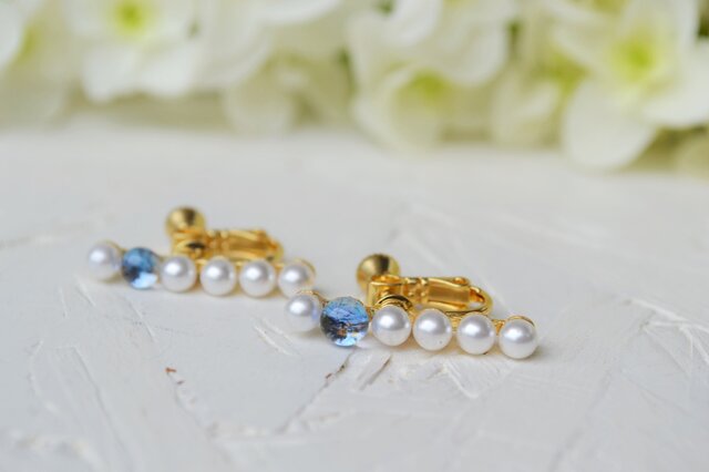 AO + ppp （イヤリング） | iichi ハンドメイド・クラフト作品・手仕事品の通販