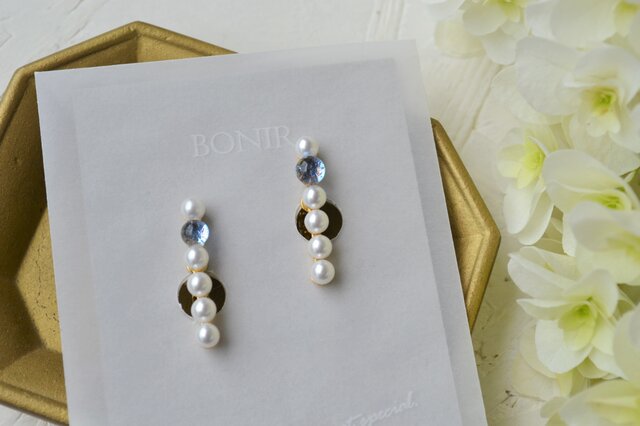 AO + ppp （イヤリング） | iichi ハンドメイド・クラフト作品・手仕事品の通販