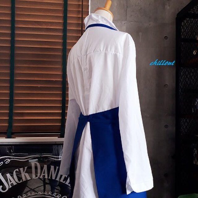 【バリスタ】カフェエプロン：ブルーハワイ【0362】 | iichi ハンドメイド・クラフト作品・手仕事品の通販