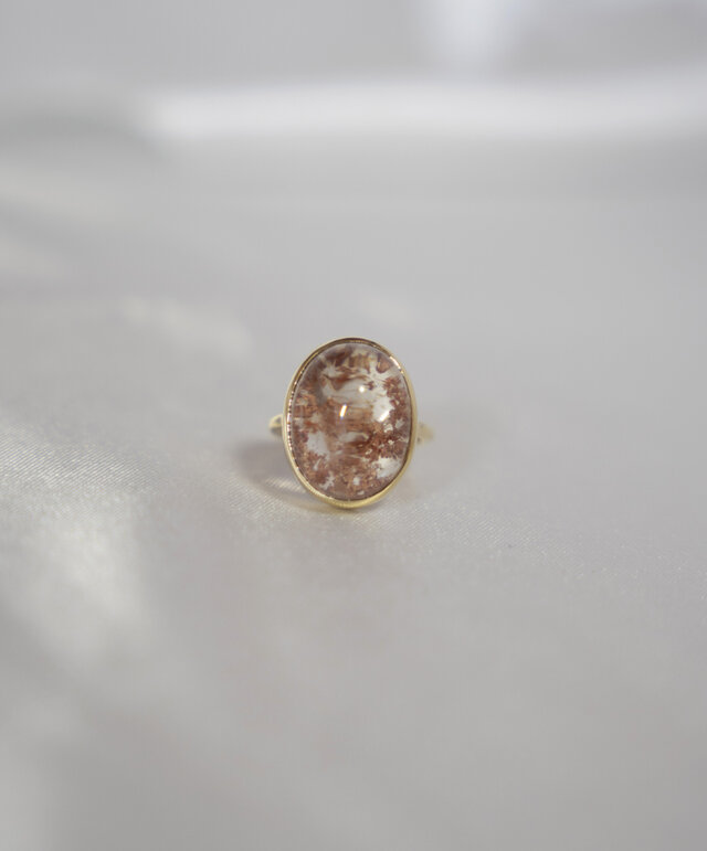 Red Garden Quartz K18 Ring | iichi ハンドメイド・クラフト作品・手仕事品の通販