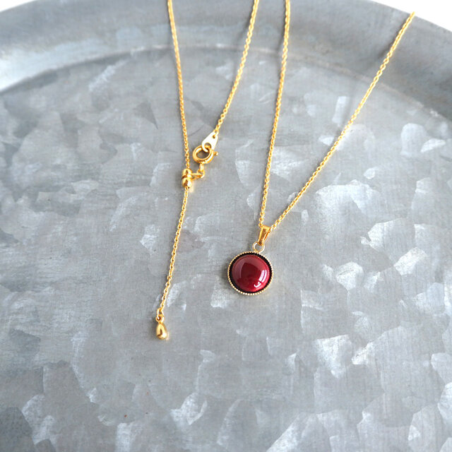 七宝焼 14kgf Mini Circleピアス ~Ruby~ | iichi ハンドメイド・クラフト作品・手仕事品の通販