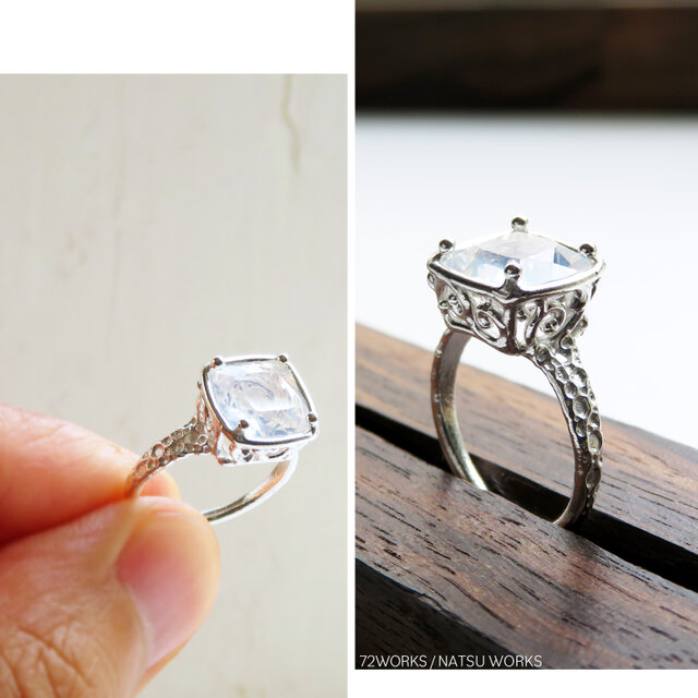ラベンダー クォーツリング / Lavender Quartz Ring | iichi ハンドメイド・クラフト作品・手仕事品の通販