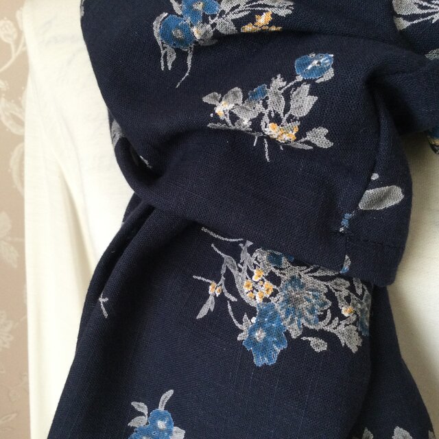 インド綿羽織り ネイビー | iichi ハンドメイド・クラフト作品・手仕事品の通販