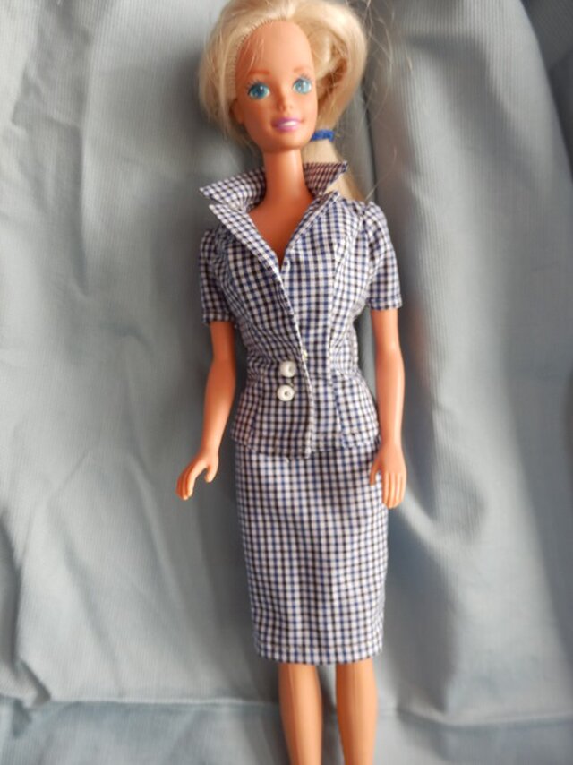 1/6サイズ(20cm) ギンガムチェックのスーツ | iichi ハンドメイド・クラフト作品・手仕事品の通販