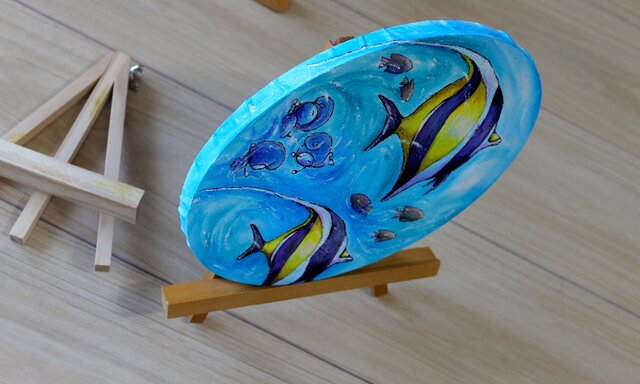 戯れ~ツノダシ~_oval | iichi ハンドメイド・クラフト作品・手仕事品の通販