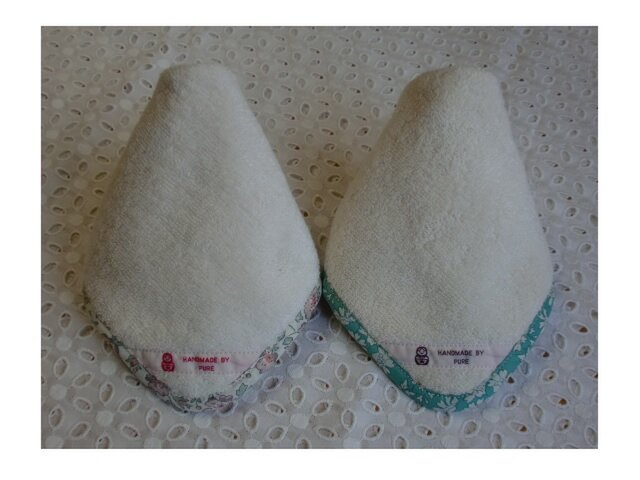 PURE*Organicタオルハンカチ*リバティ フェリシテ あずきミルク系 花柄 Felicite | iichi ハンドメイド・クラフト作品・手仕事品の通販