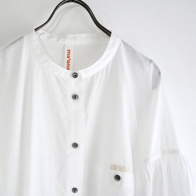 balloon sleeve gather blouse (organic cotton) | iichi ハンドメイド・クラフト作品・手仕事品の通販