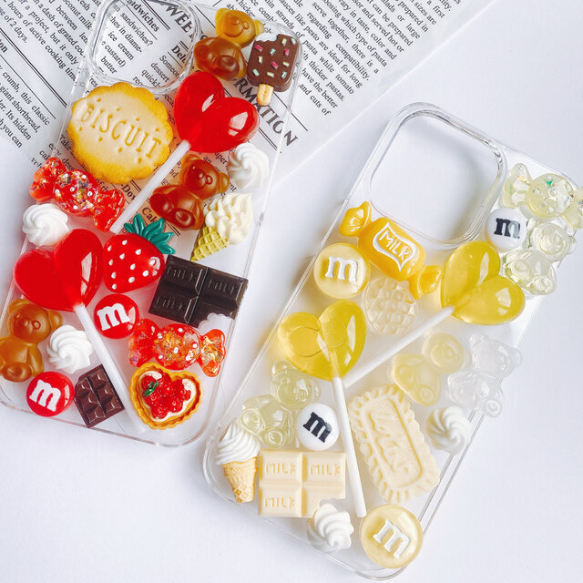 iPhone13専用 CANDY POP strawberry お菓子のiPhoneケース フェイクスイーツ | iichi ハンドメイド・クラフト作品・手仕事品の通販