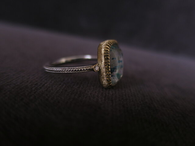 K18・SV Gilalite in quartz Ring | iichi 日々の暮らしを心地よくするハンドメイドやアンティークのマーケットプレイス