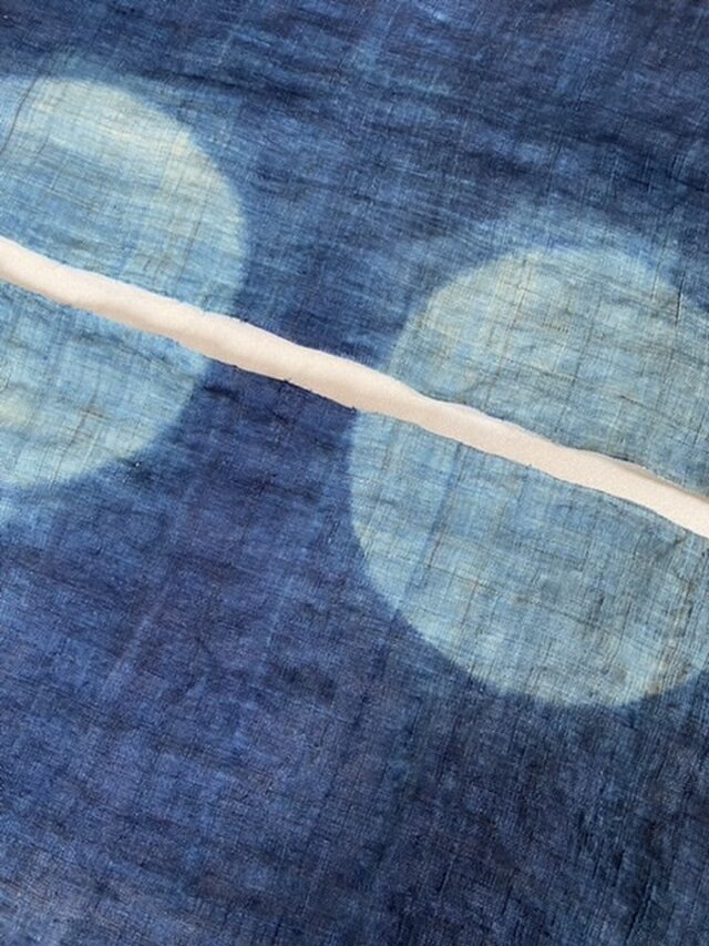 （売約済み）まる模様 藍染 タペストリー2枚組 95cm | iichi ハンドメイド・クラフト作品・手仕事品の通販