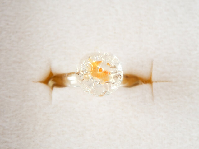 【イギリス製】ハンドメイド フェルト入り ウォーブンガラスリング 21号 | iichi 日々の暮らしを心地よくするハンドメイドやアンティークのマーケットプレイス