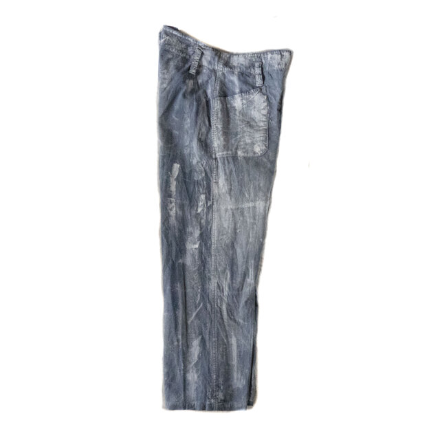 MOMOZONO x MARIO FRULIOコラボレーション、ハンドペイントミリタリーパンツMZ originalサンプル | iichi ハンドメイド・クラフト作品・手仕事品の通販