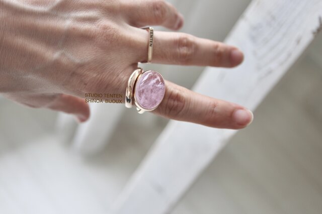 K10[morganiteのchampagne]ring | iichi 日々の暮らしを心地よくするハンドメイドやアンティークのマーケットプレイス