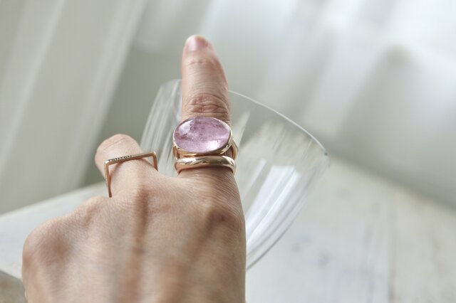 K10[morganiteのchampagne]ring | iichi 日々の暮らしを心地よくするハンドメイドやアンティークのマーケットプレイス