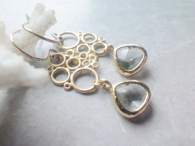 *14kgf* Water Bubbles Earrings | iichi ハンドメイド・クラフト作品・手仕事品の通販