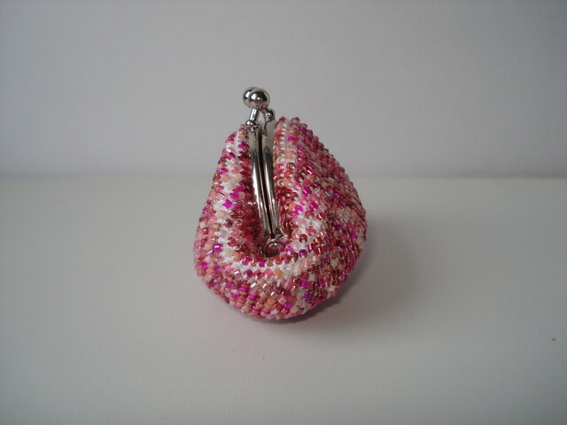 Beaded Purse --Pink Mix-- (Petite) 内布：Poppy's Patchwork | iichi ハンドメイド・クラフト作品・手仕事品の通販