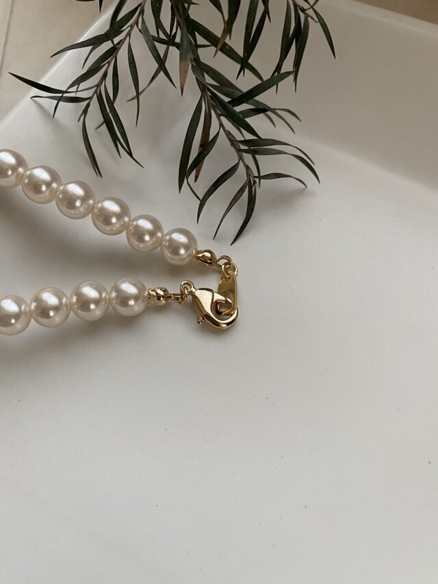 7mmPearls Necklaces White パールネックレス 42cm | iichi ハンドメイド・クラフト作品・手仕事品の通販