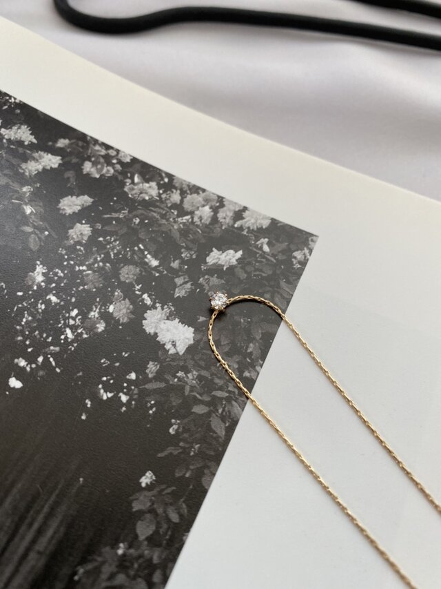 14kgf 【AAA CZ】3mm 40cm Chain Necklaces | iichi ハンドメイド・クラフト作品・手仕事品の通販