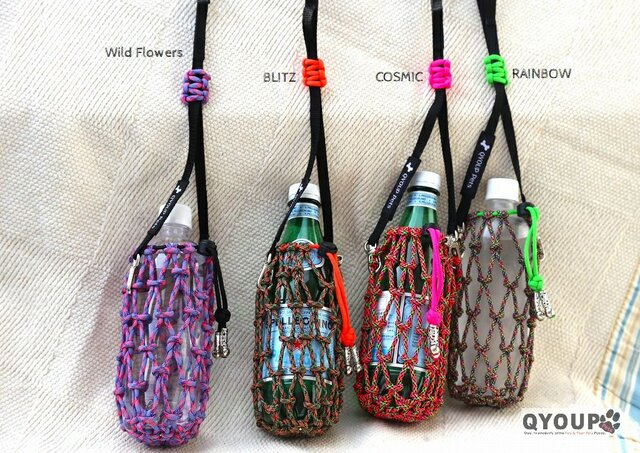 パラコード 500mlペットボトルラップ＆ショルダーストラップ RAINBOW | iichi ハンドメイド・クラフト作品・手仕事品の通販