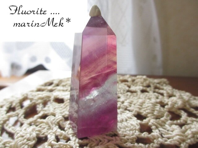 【marinMek*】フローライト ポイント-3 60g | iichi 日々の暮らしを心地よくするハンドメイドやアンティークのマーケットプレイス