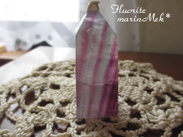 【marinMek*】フローライト ポイント-4 85g | iichi 日々の暮らしを心地よくするハンドメイドやアンティークのマーケットプレイス