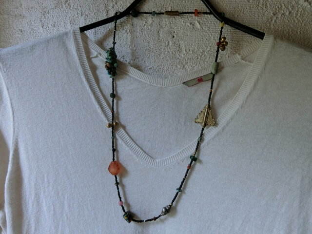happy price＊RIN＋NEネックレス。@アフリカの真鍮色々＋ターコイズ＋カーネリアン＋インド宝来鈴＋古いビーズ色々 | iichi 日々の暮らしを心地よくするハンドメイドや ...