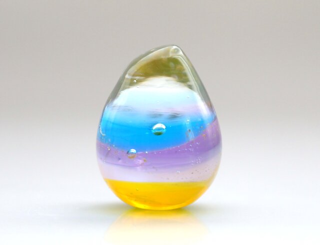 [outlet] ガラスの雫の小さなオブジェ 「夕暮れのグラデーション」 | iichi ハンドメイド・クラフト作品・手仕事品の通販