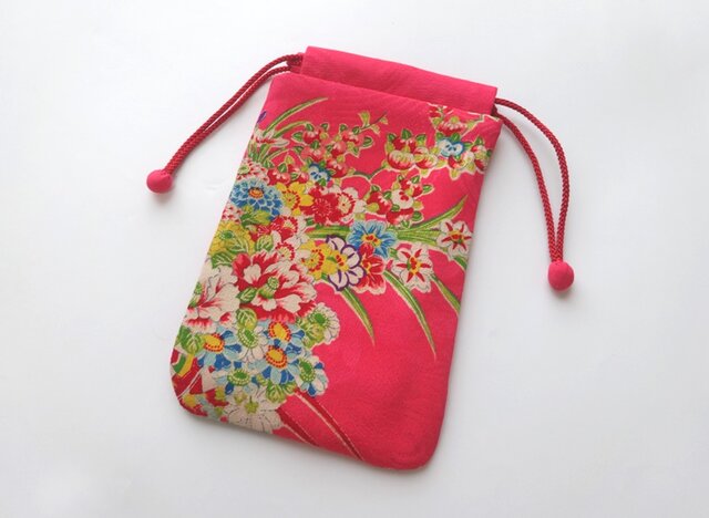 古布 ミニ巾着 ガラケーポーチ no115 | iichi ハンドメイド・クラフト作品・手仕事品の通販