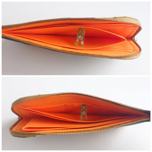 L字ファスナー長財布 シダとキノコ ＊444＊ | iichi ハンドメイド・クラフト作品・手仕事品の通販