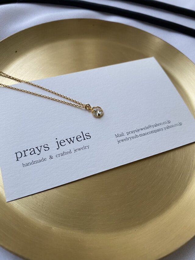 14kgf Round 5mm【AAA CZ】Necklaces 45cm キュービックジルコニアラウンドブリリアント | iichi ハンドメイド・クラフト作品・手仕事品の通販