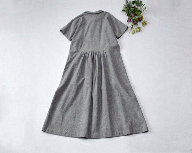 【XL】コットン100％ピンタック仕様ポケット付ゆったり着大人可愛い半袖ワンピース♪ | iichi 日々の暮らしを心地よくするハンドメイドやアンティークのマーケットプレイス