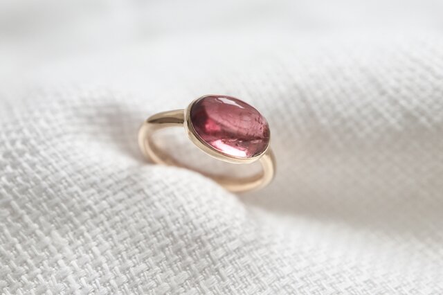 K10[berry風味のpink tourmaline]ring | iichi ハンドメイド・クラフト作品・手仕事品の通販