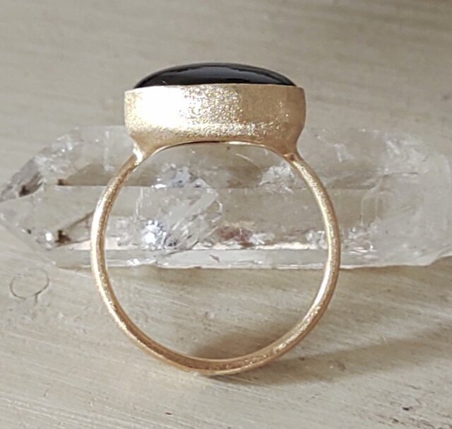 光の差す方へ＊black star sapphire K10 ring | iichi ハンドメイド・クラフト作品・手仕事品の通販
